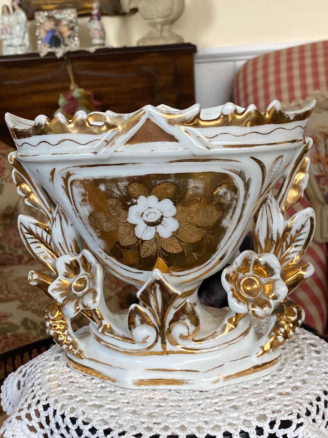 European French Rare Christian Fischer Paris Porcelain Rococo Urn Vase ...