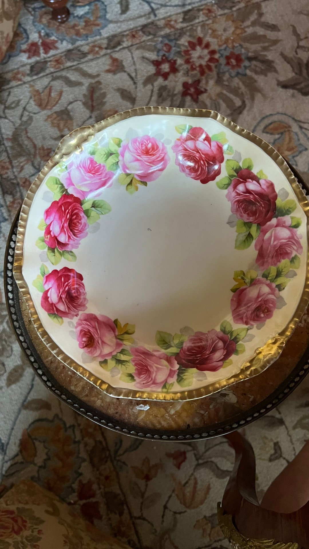 European Chic Prussia Roses Wedding Bowl Centerpiece - Etsy