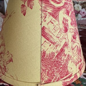 French Country Toile De Jouy Fabric Lamp Shade - Etsy