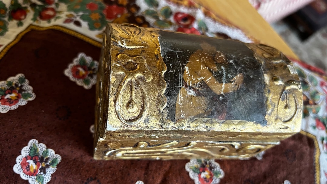 European Italian Florentine Gold Leaf Box - Etsy