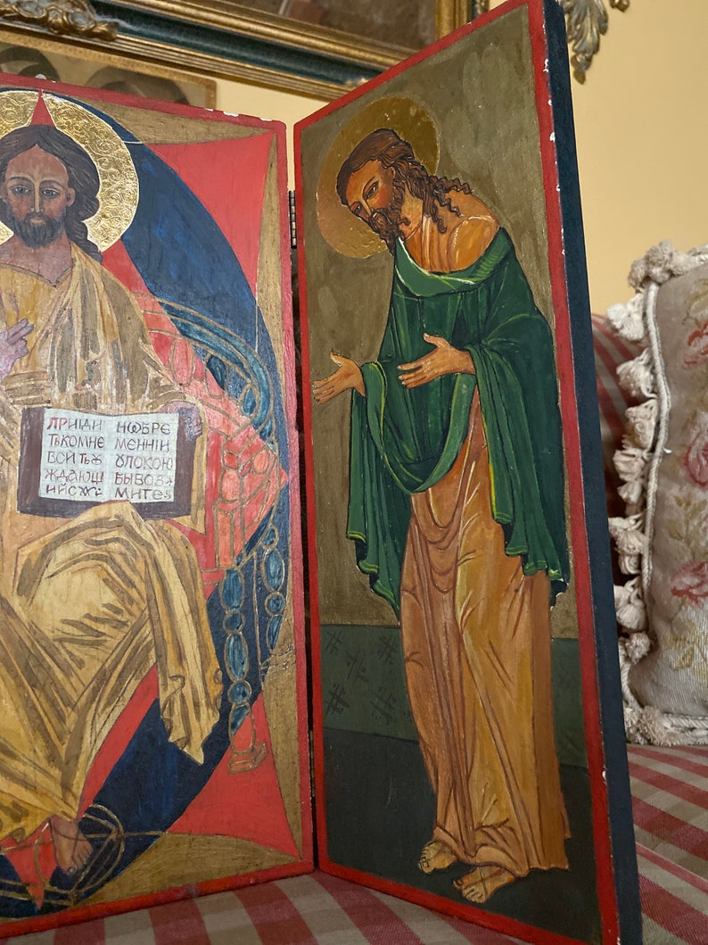 European Russian Triptych Mother Mary and Jesus Joseph - Etsy