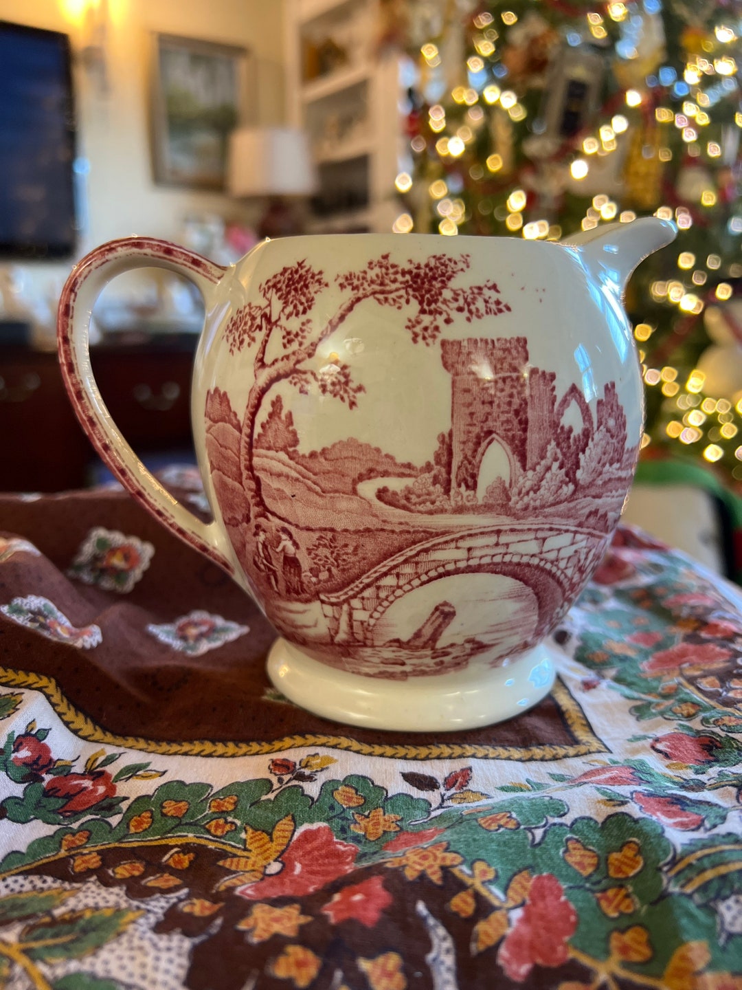English Country Sadler Brigadoon Toile Creamer Pitcher - Etsy