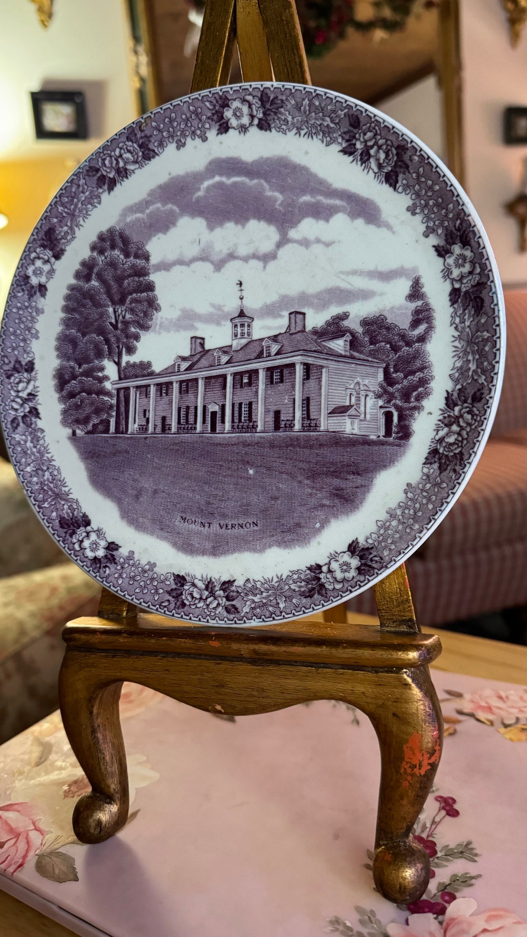 Old English Staffordshire Ware Mount Vernon Virginia Plate - Etsy