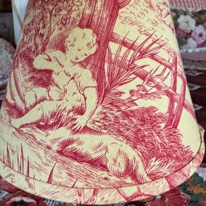 French Country Toile De Jouy Fabric Lamp Shade - Etsy