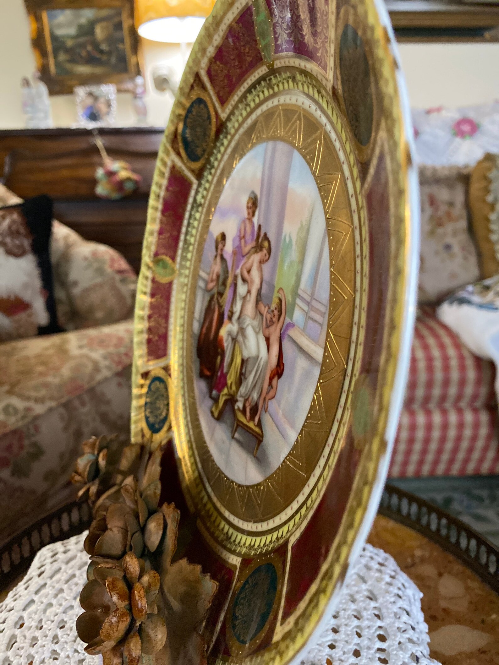 European Austria Porcelain Royal Vienna Dressing Plate | Etsy