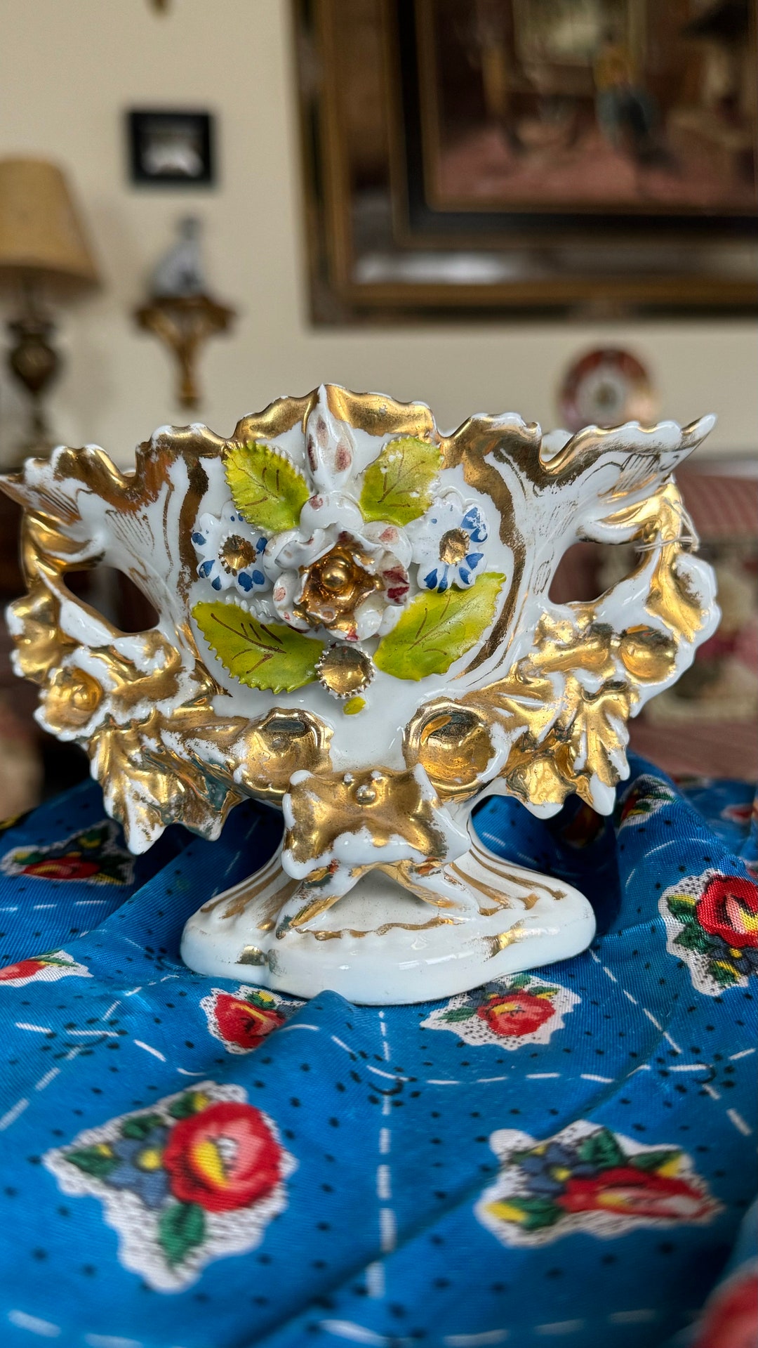 European French Rare Christian Fischer Paris Porcelain Rococo Urn Vase ...