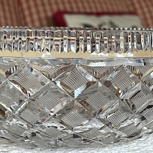 Waterford Crystal Cut Glass Diamond Pattern Bowl - Etsy Canada