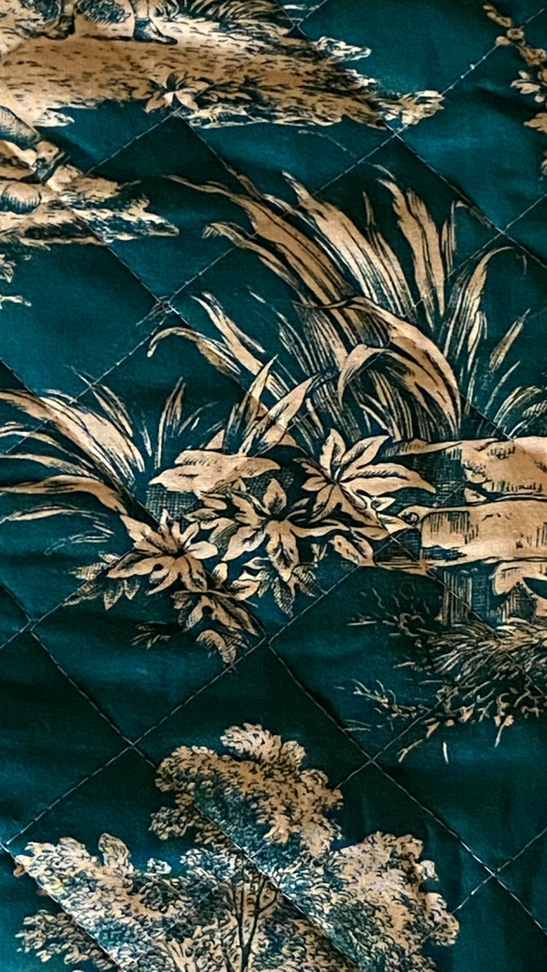 French Country Provence Toile and Gingham Throw by Fnapp - Etsy