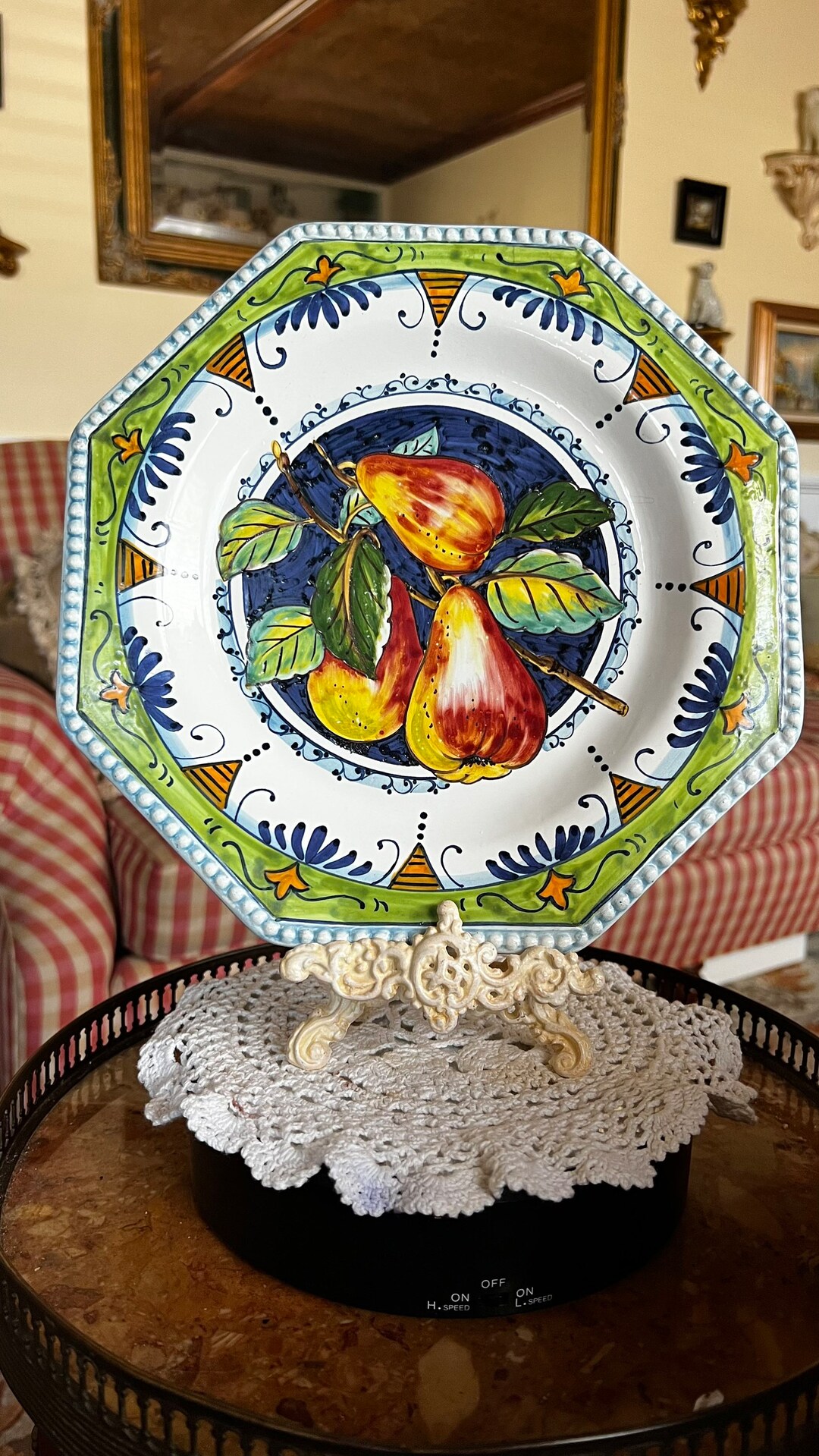 European Italian Montelupo Pottery Florence Fruit Pear Plate - Etsy