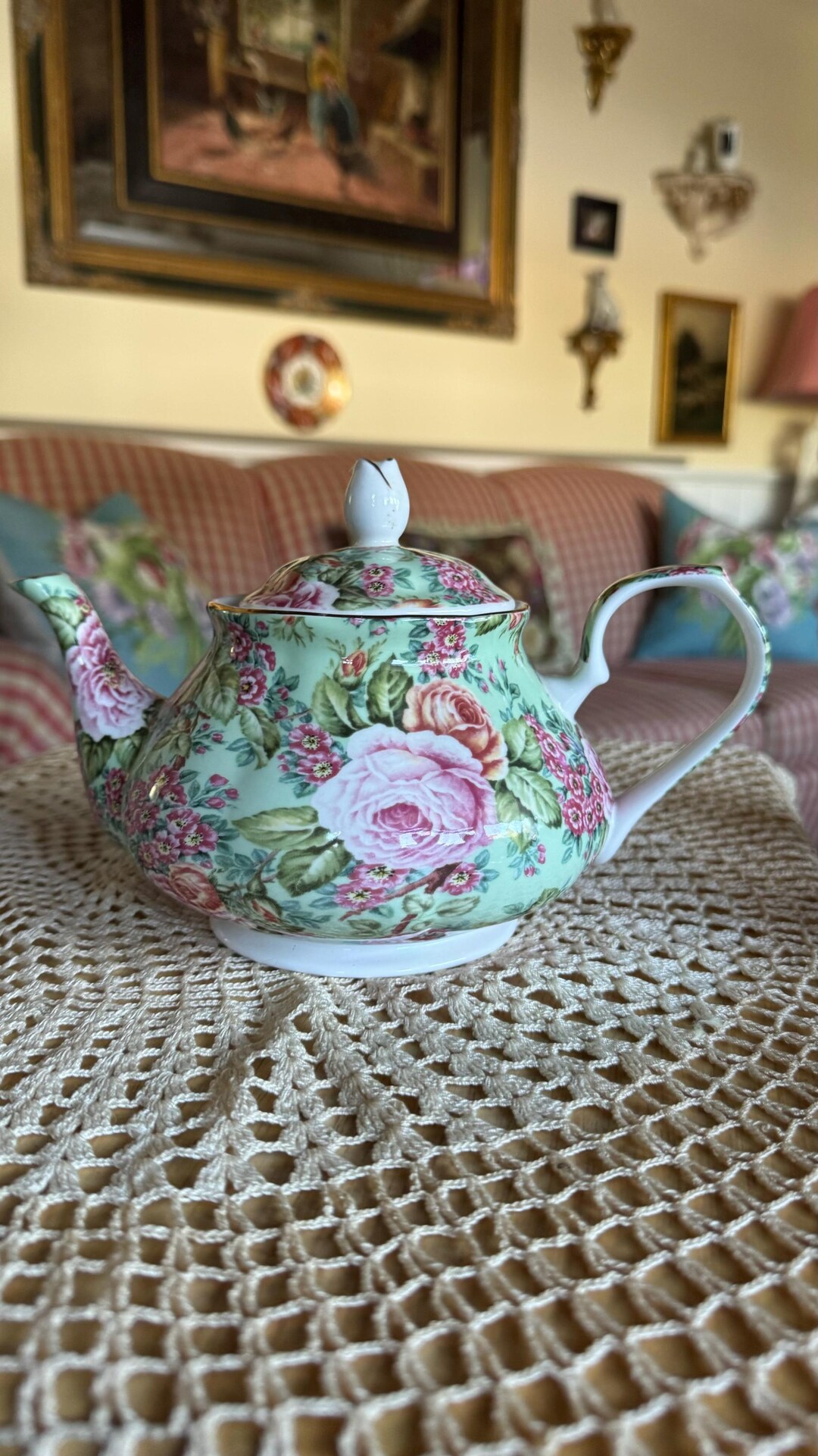 Garden English Edwardian Collection English Floral Teapot - Etsy