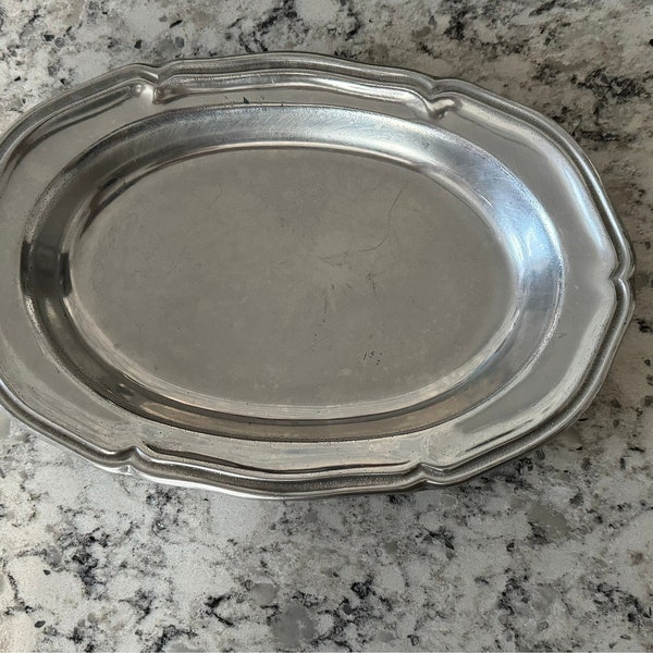 Pewter Tray Platter - Etsy