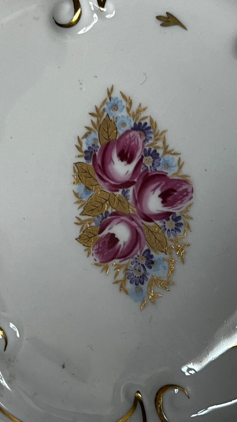 European JLMENAU Graf Von Henneberg Echt Kobalt Rose Plate - Etsy