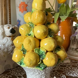 European Country Italian Pottery Lemon Topiary Tree Centerpiece - Etsy