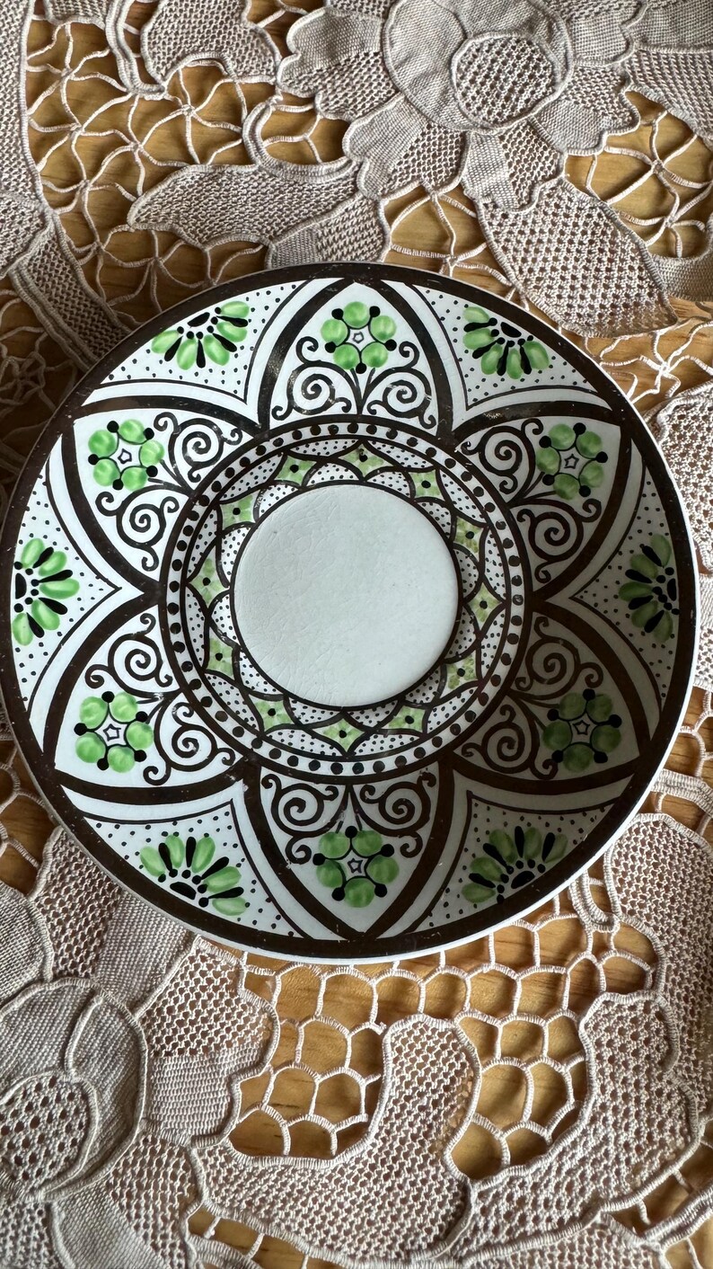 English Country Tea Cup and Saucer Green Flower Platinum Arch by ...