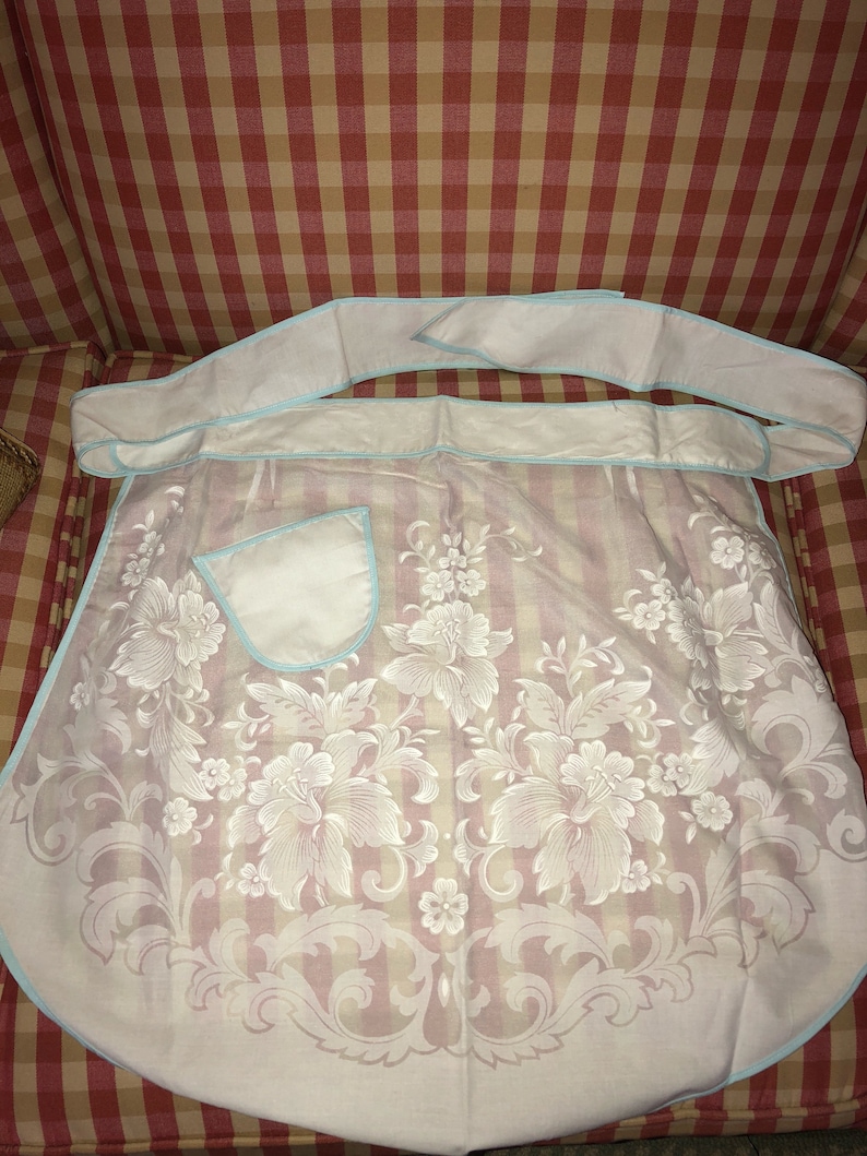 Shabby Chic White floral Lace sheer Apron | Etsy