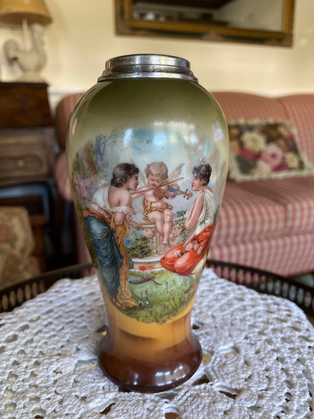 English Country William Henry Sparrow Renaissance Cherub Sterling ...