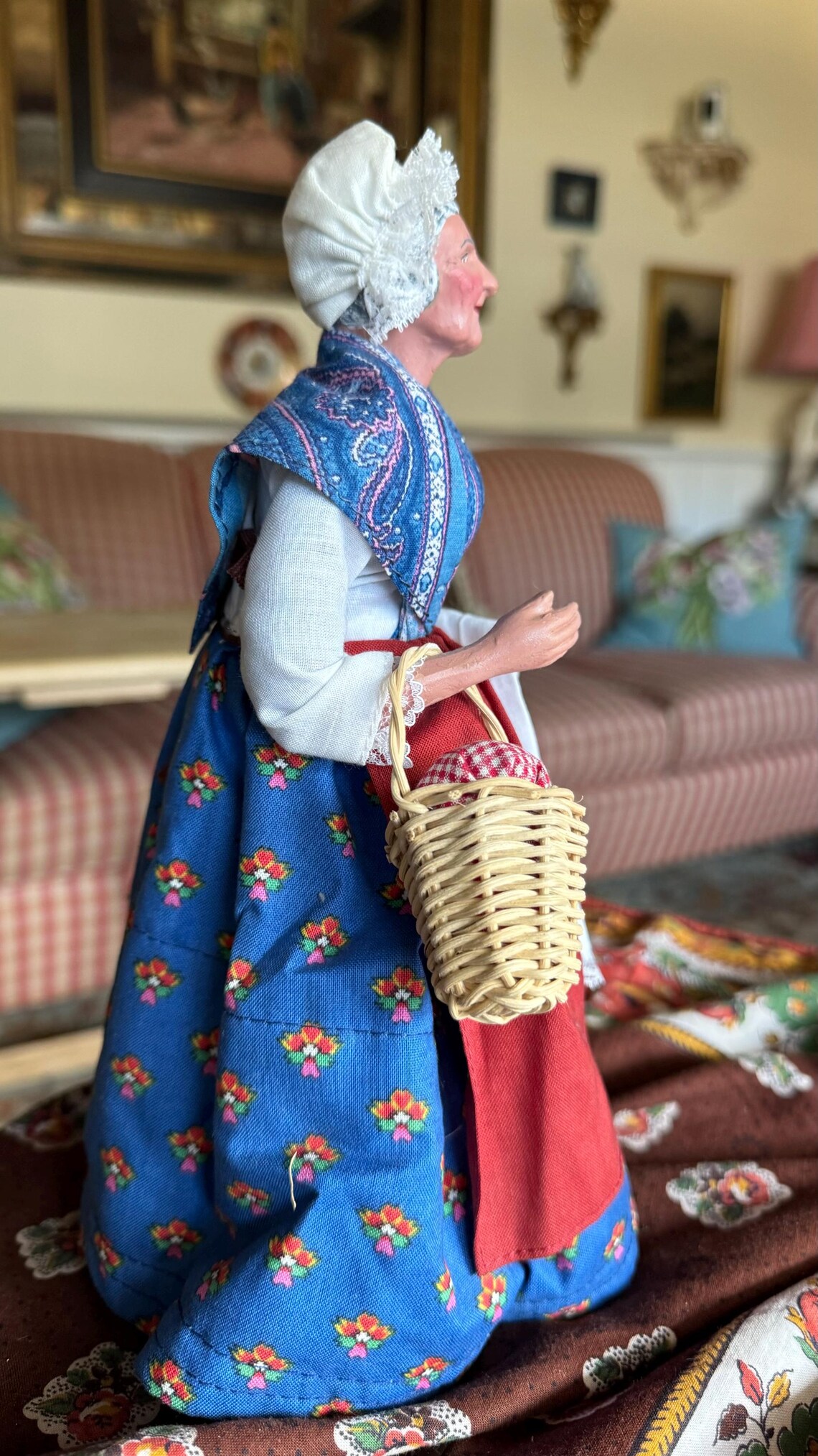 French Country Provence L' Atelier D'art Santon Old Peasant Lady ...