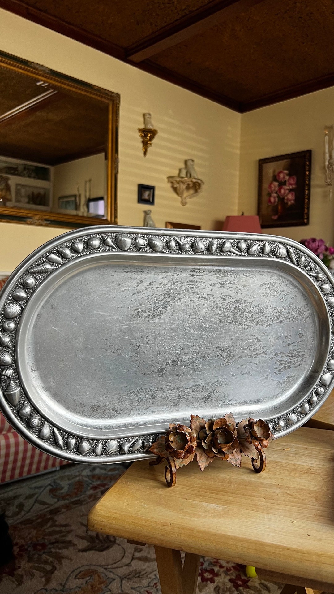 Nautical Coastal Living Wilton Seashell Tray Platter - Etsy