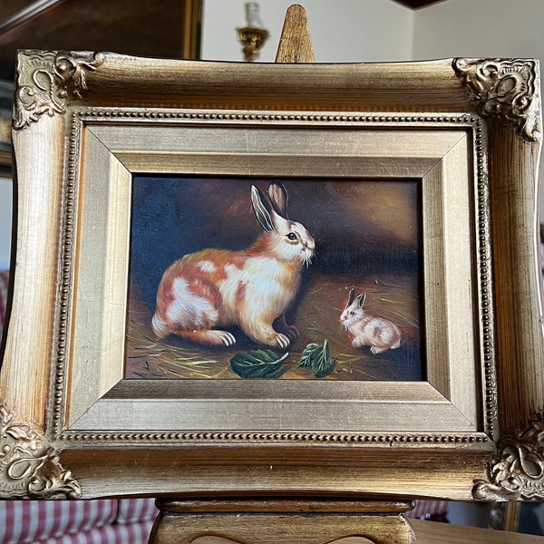 Rabbit Oil Painting - Etsy