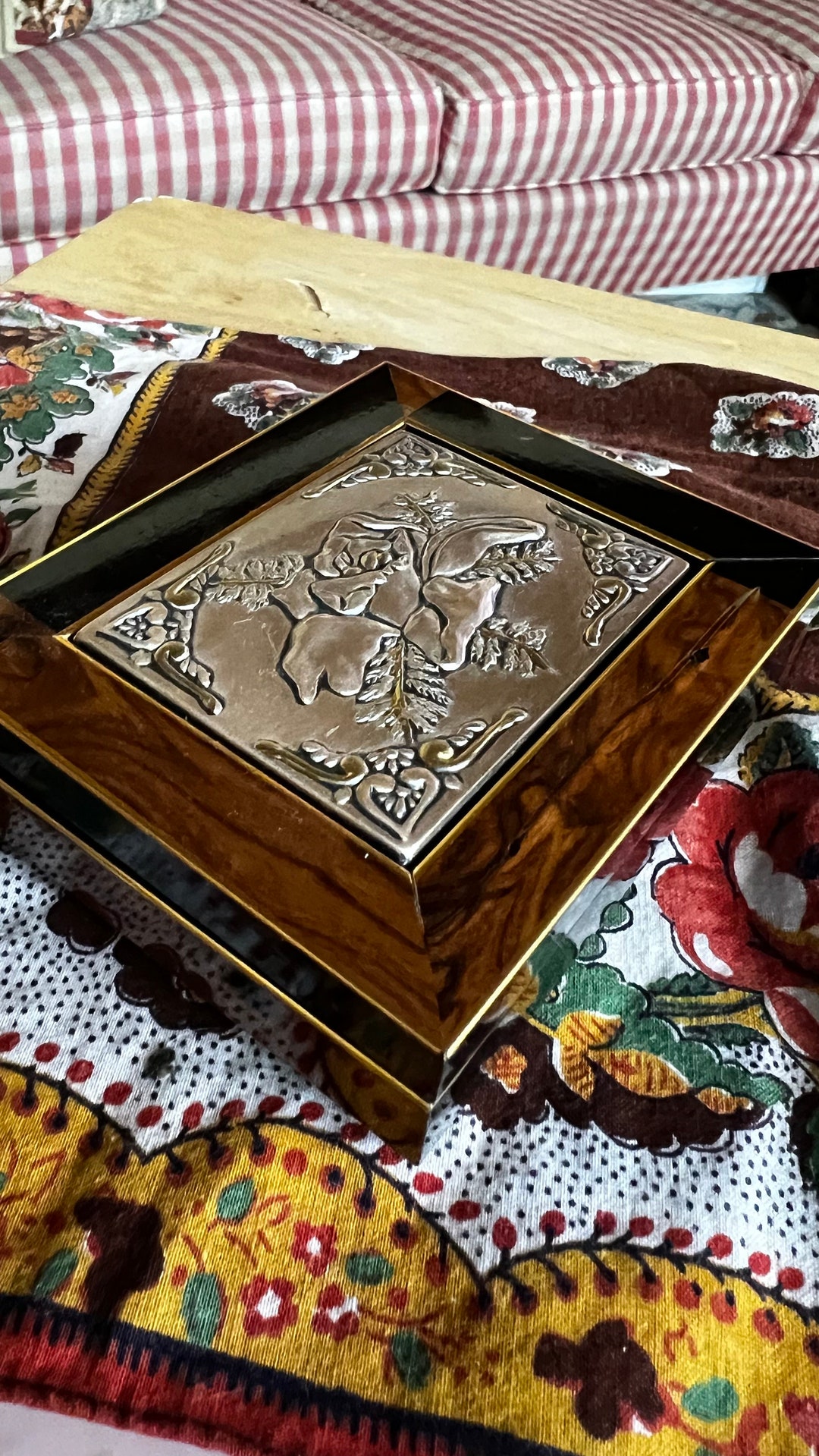 Italian Sterling Silver Embossed Jewelry Box by Valenti - Etsy