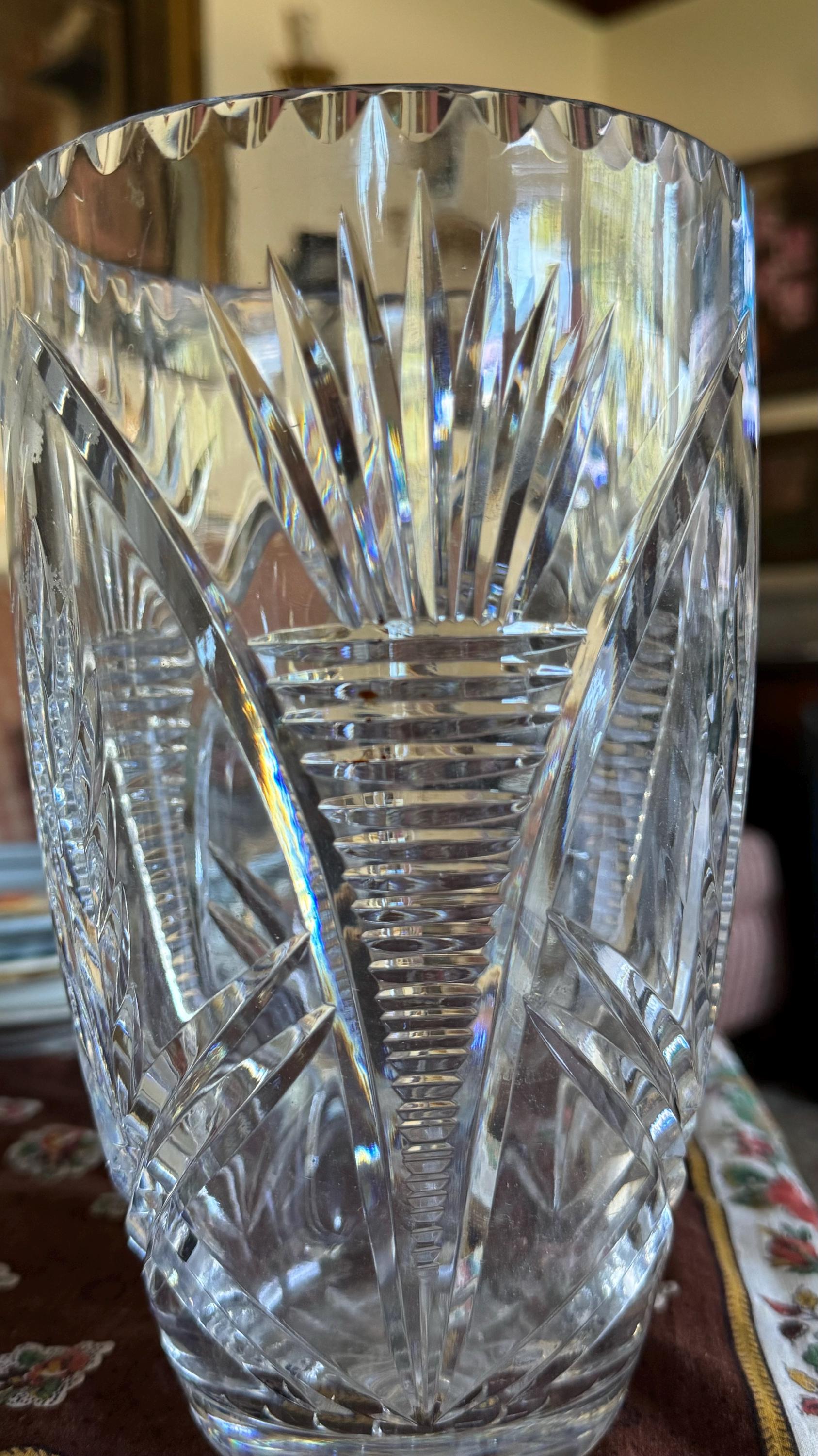 Classic Traditional Hand Cut Crystal Glass Vase Made in England by ...