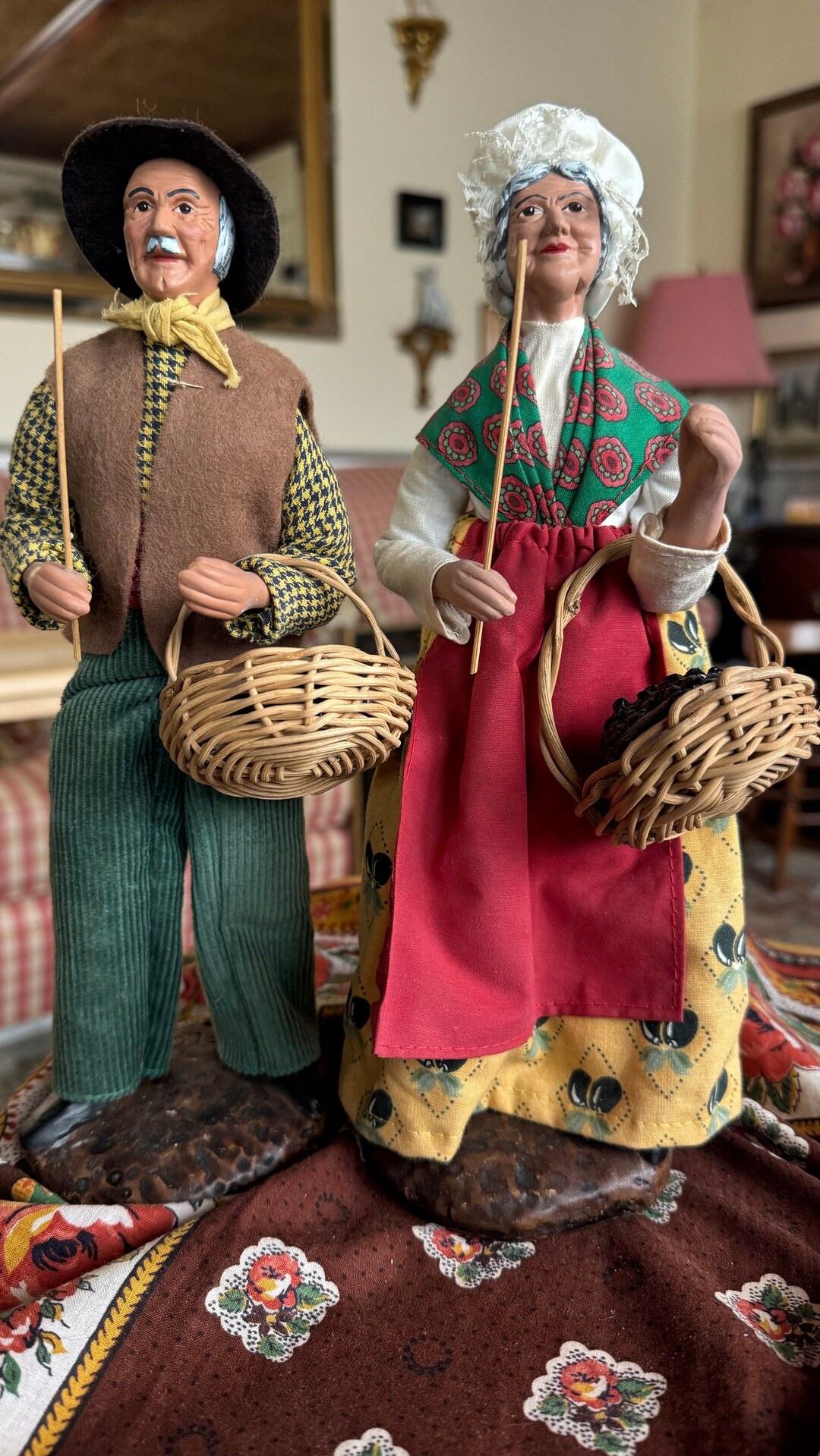 French Country Provence Santon D'argile Florence Old Couple Man and ...