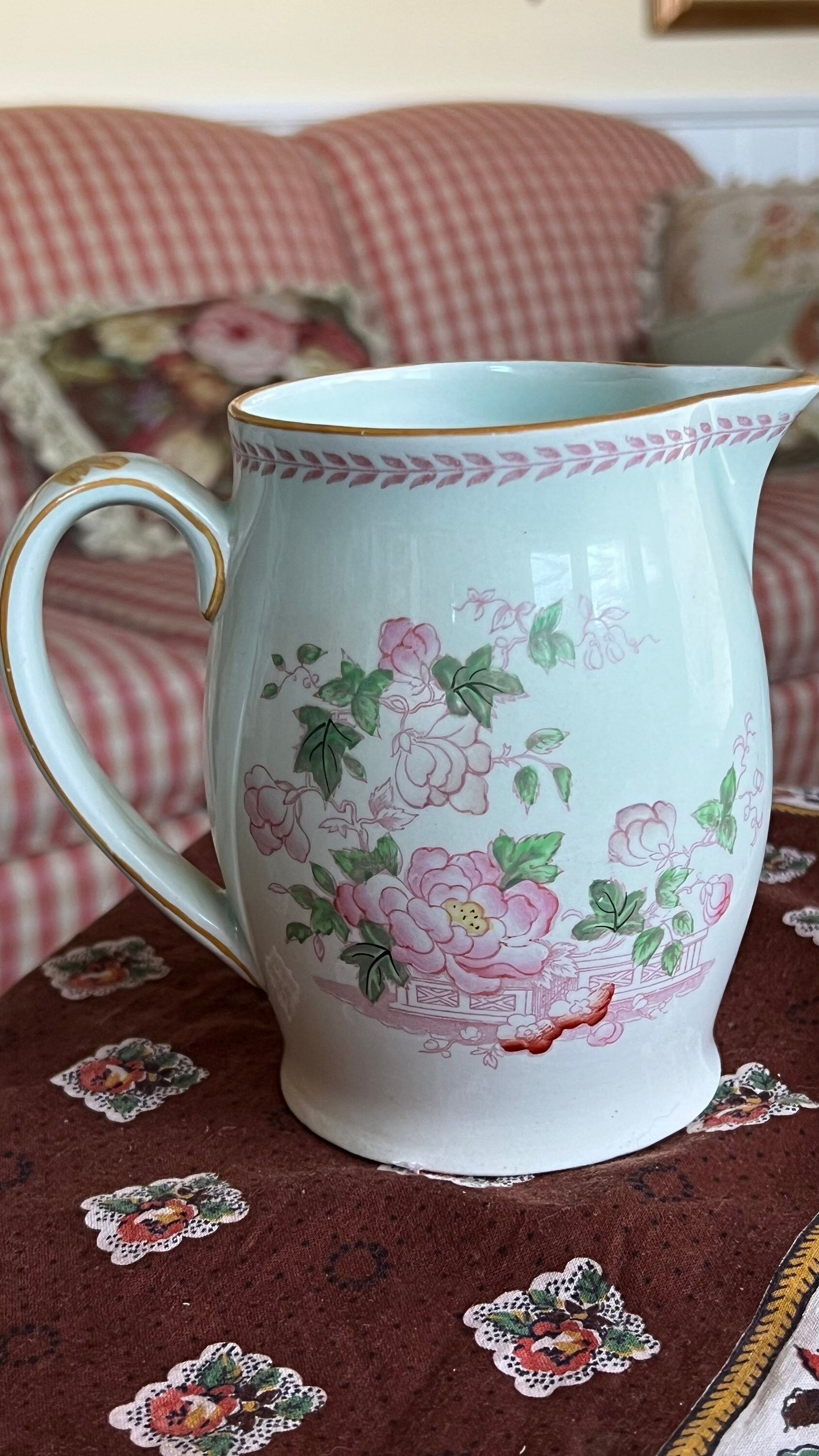 English Country Adams Calyx Ware Pitcher Creamer - Etsy