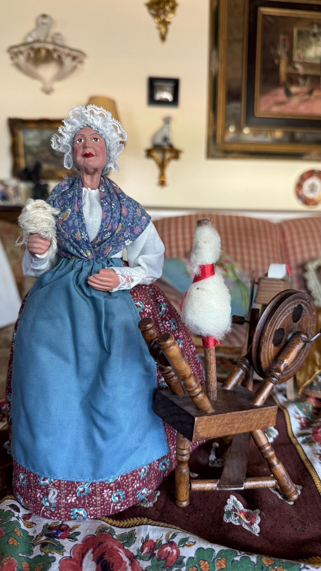 French Country Provence L' Atelier D'art Santon Old Peasant Lady Yard ...