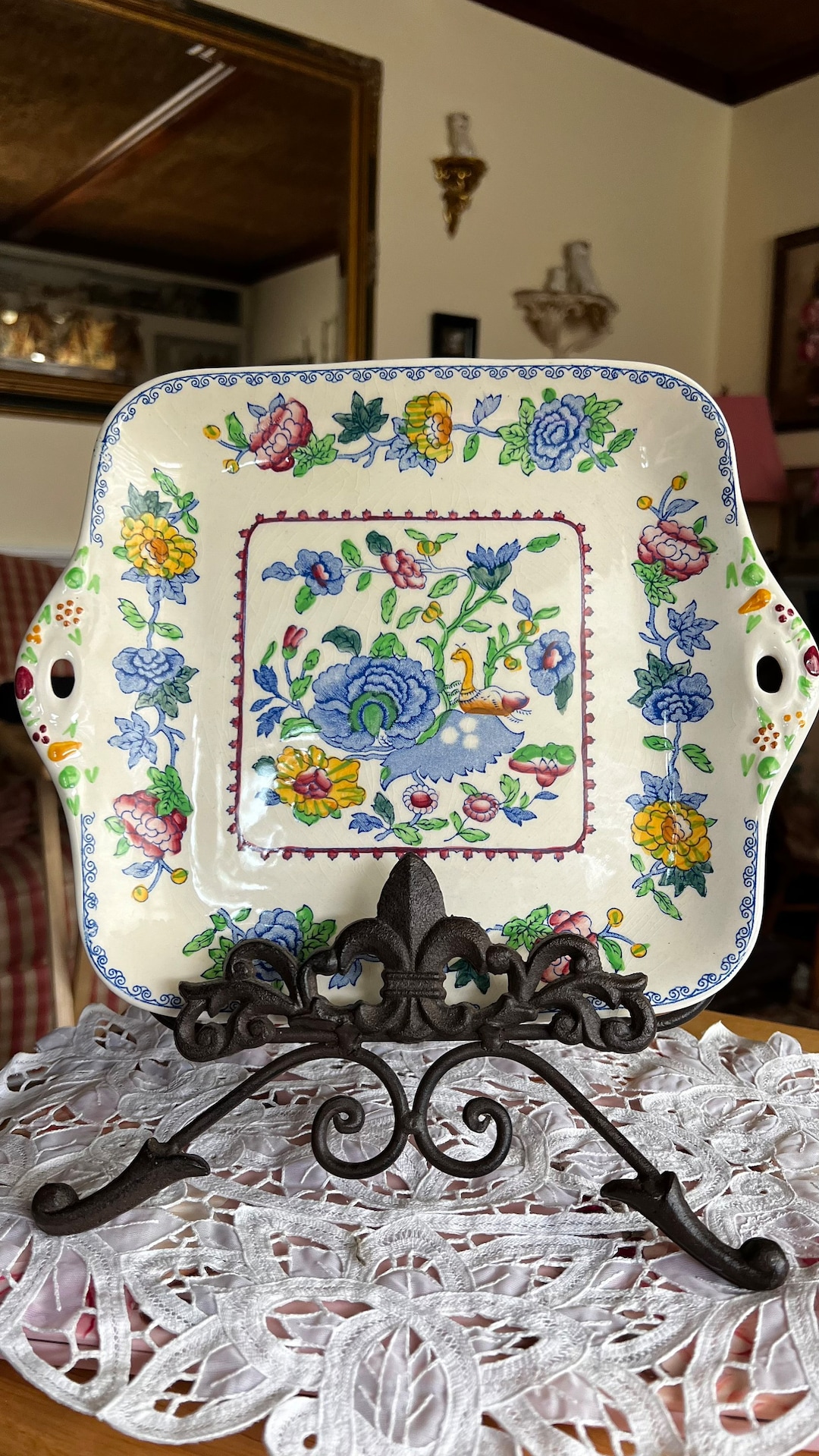 English Country Mason's Ironstone Plantation Colonial Tray Plate - Etsy