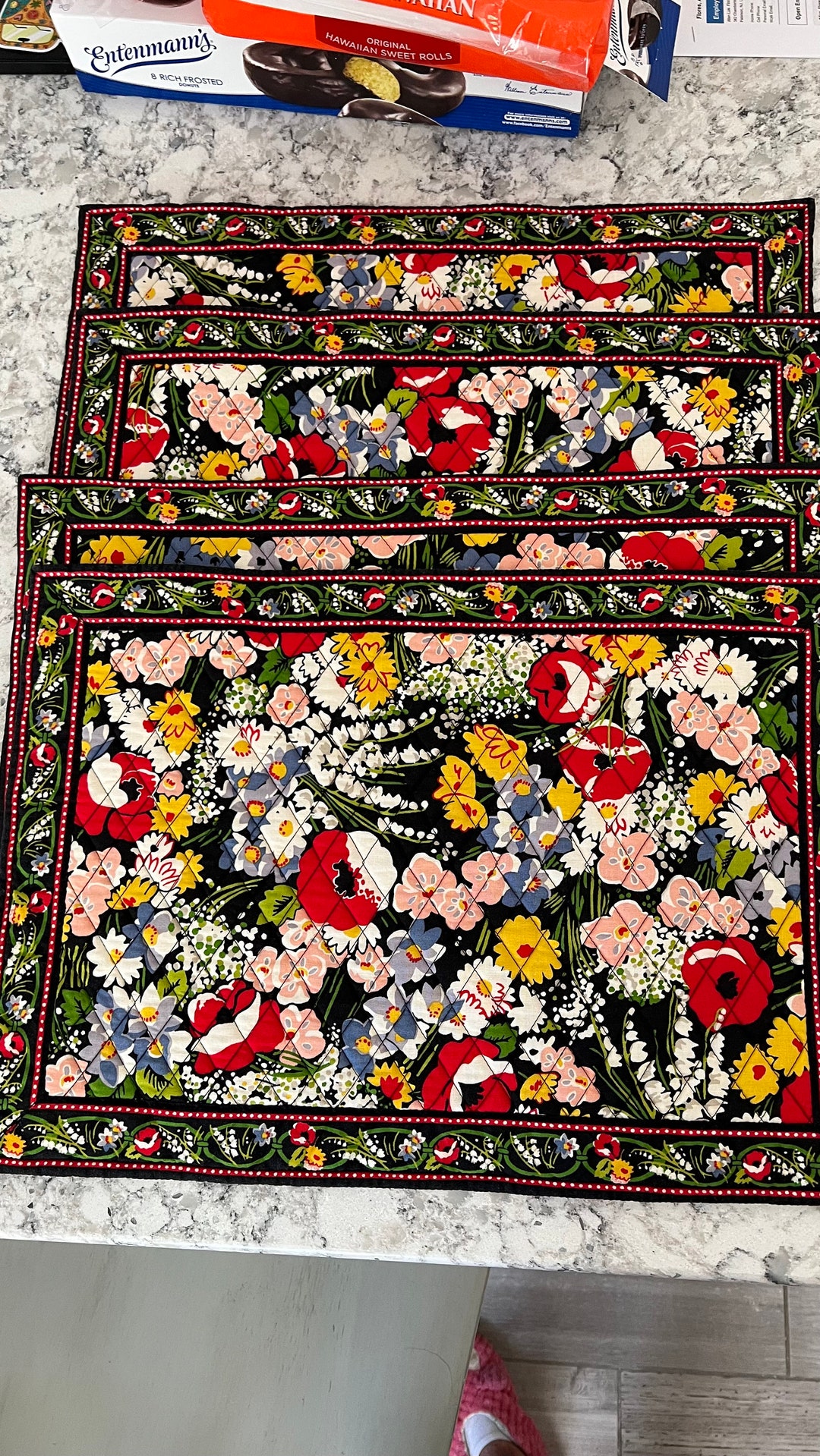 Vera Bradley Poppy Fields Quilted Placemats Set of 4 - Etsy