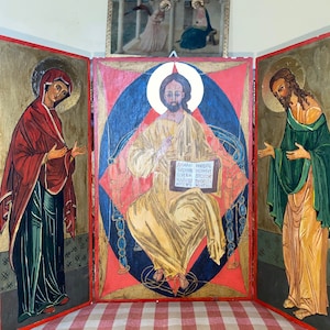 European Russian Triptych Mother Mary and Jesus Joseph - Etsy