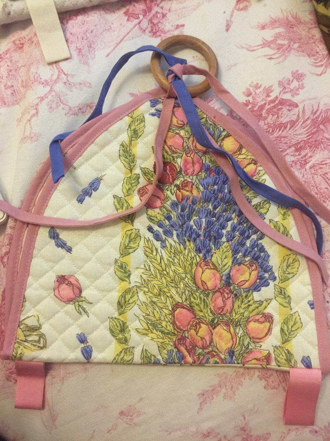 French Country Provence Fabric Towel Holder by Poupees Yolande - Etsy