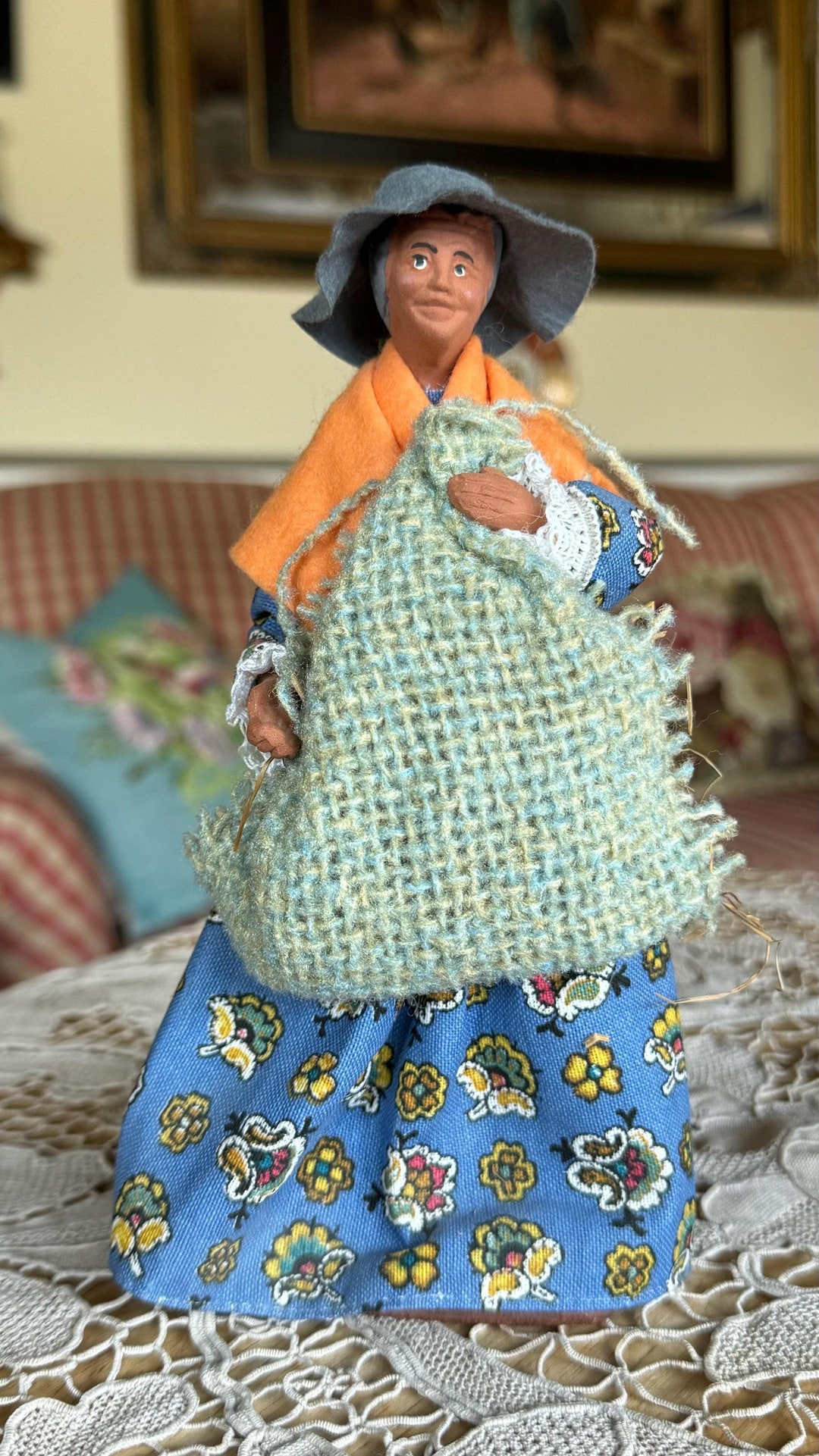 French Country Provence Santons Yolande France Pheasant Old Lady ...