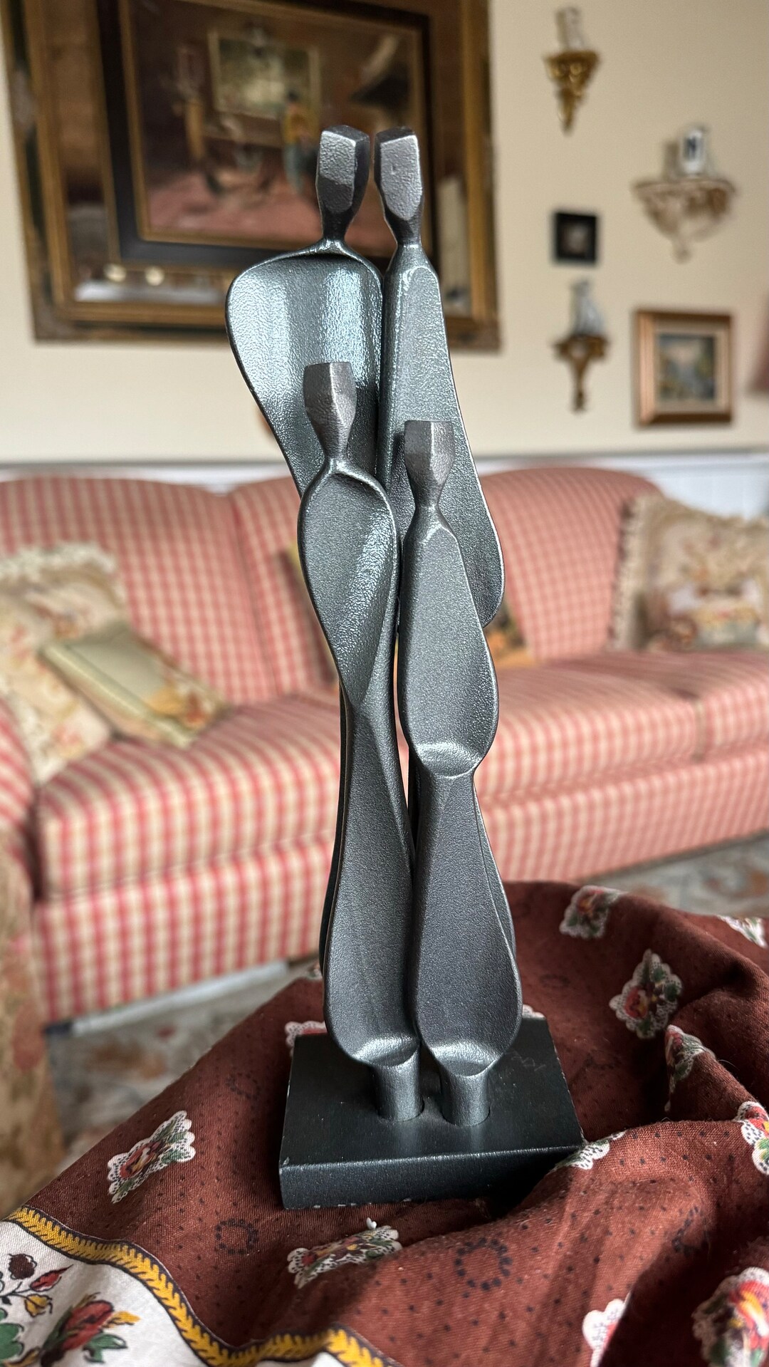 Boris Kramer "family" Figurative Metal Hand Forged Steel Sculpture Two ...