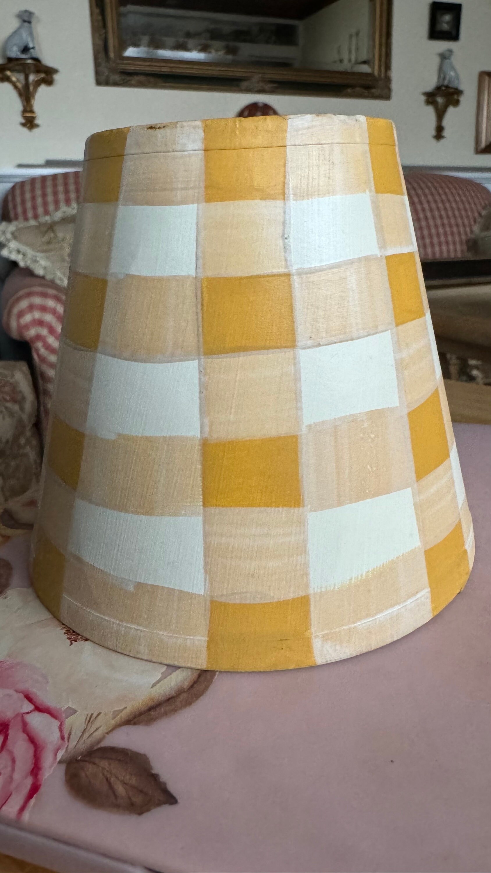 Pierre Deux French Country Handpainted Buffalo Check Lamp Shade - Etsy