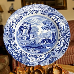 English Country Copeland Spode Blue Room Blue Italian Plate - Etsy