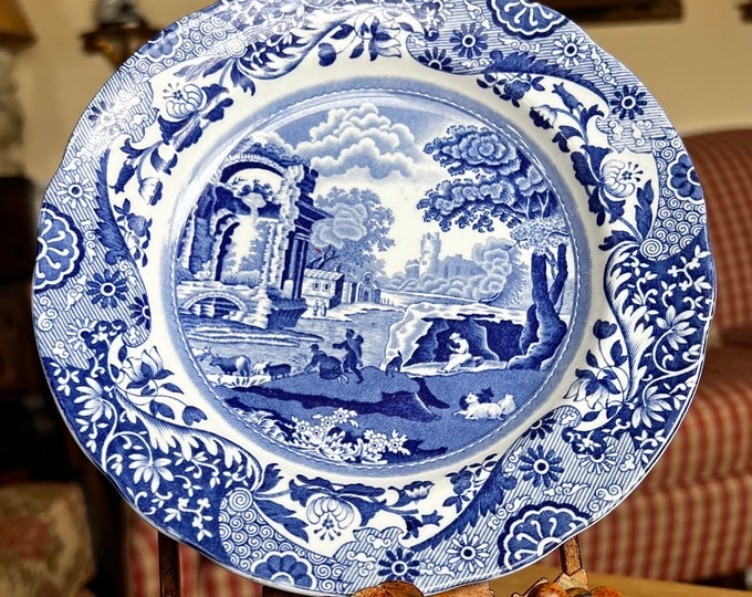 English Country Copeland Spode Blue Room Blue Italian Plate - Etsy