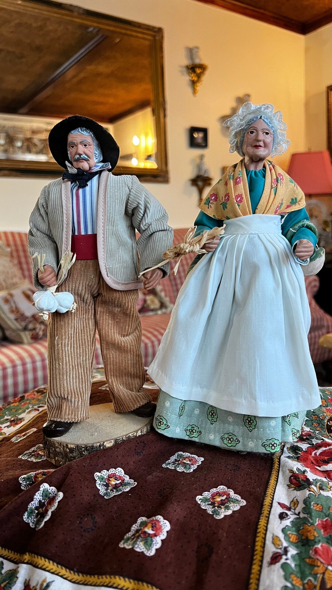 French Country Provence Santon France Old Couple Man and Woman - Etsy