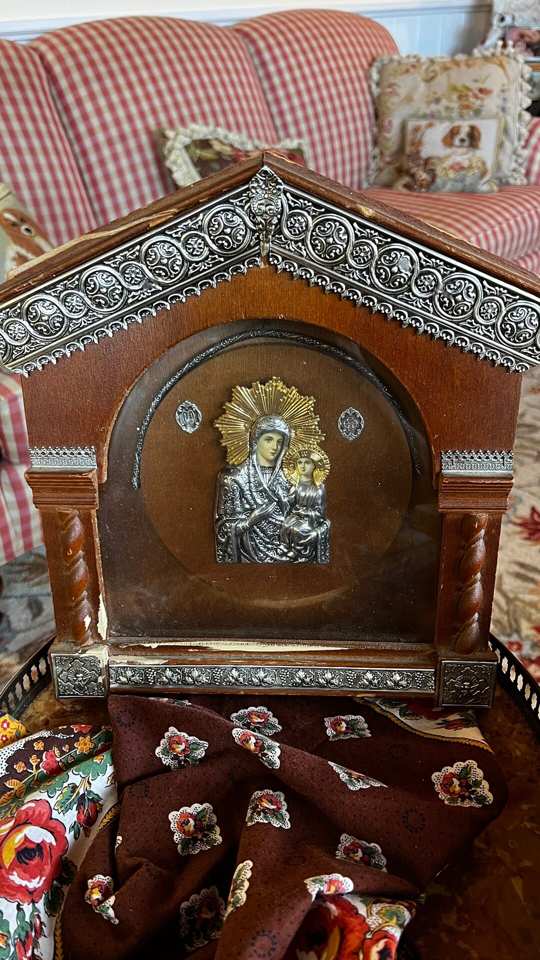 Homemade Shadow Box of the Blessed Mother and Child Jesus - Etsy