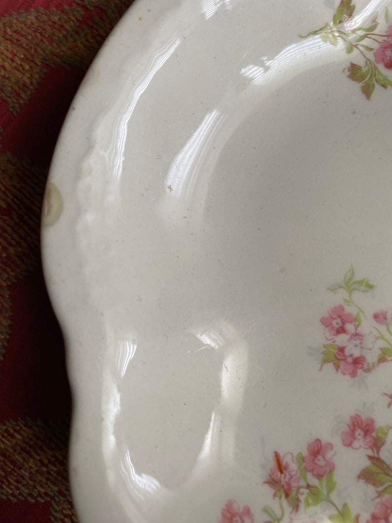 Paris Chic Homer Laughlin Hudson Floral Scallop Rose Platter | Etsy