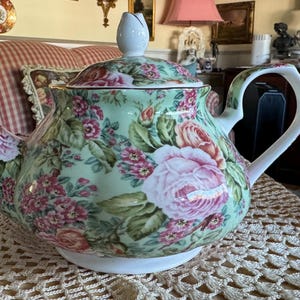 Garden English Edwardian Collection English Floral Teapot - Etsy