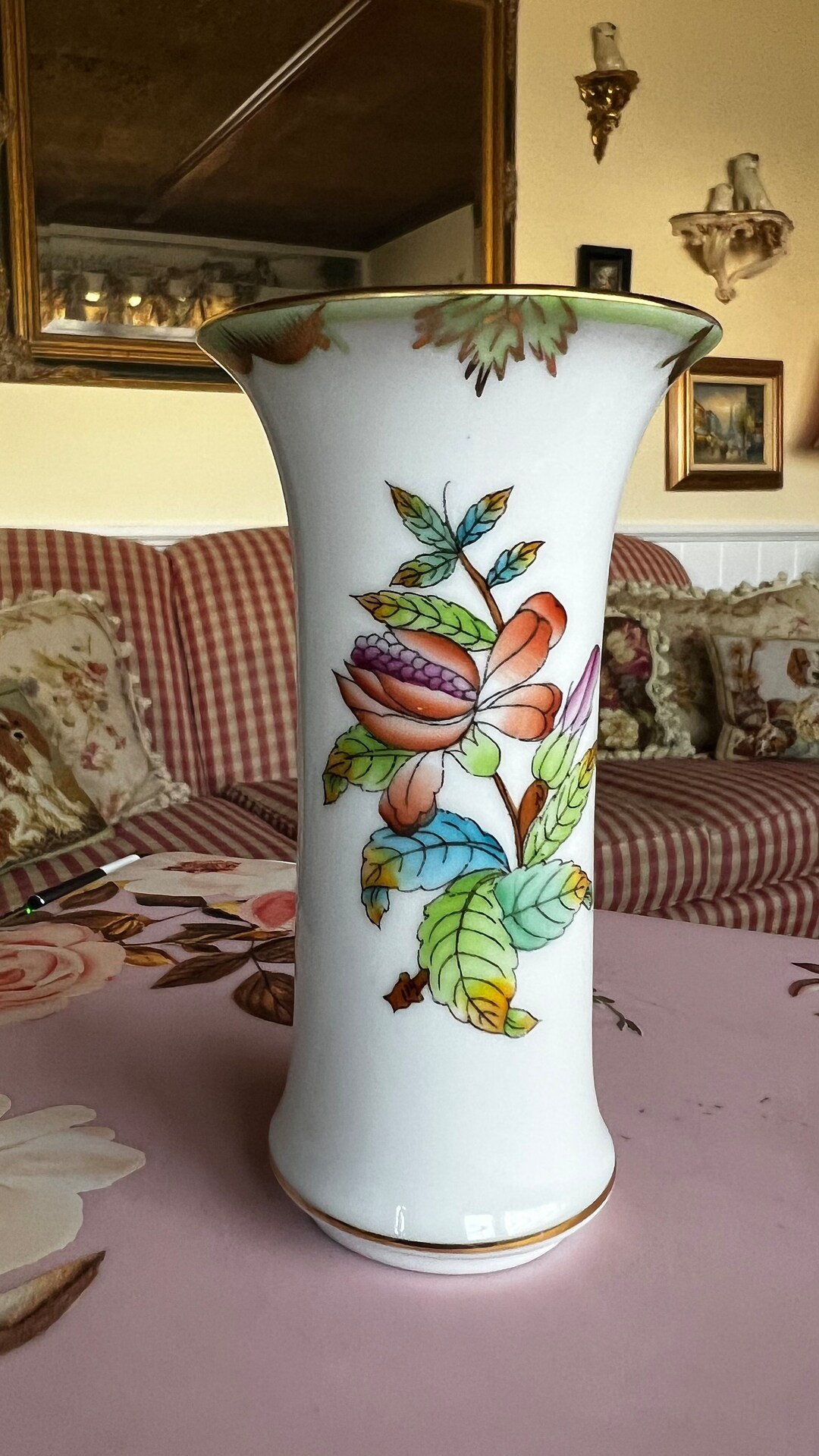 European Herend Hvngary Floral Bouquet Bud Vase - Etsy