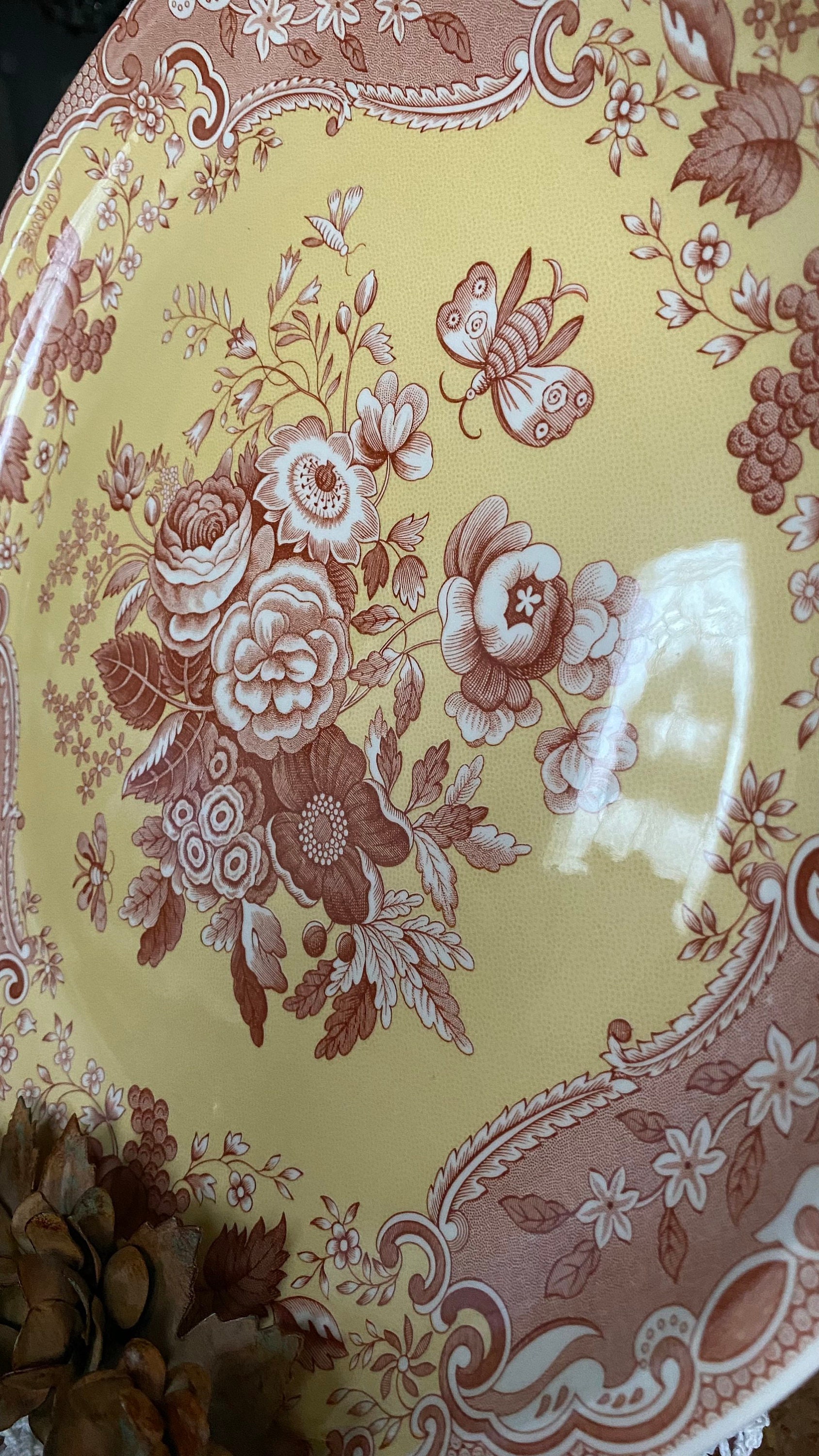 French Country Spode Archive Collection Blue Rose Platter - Etsy