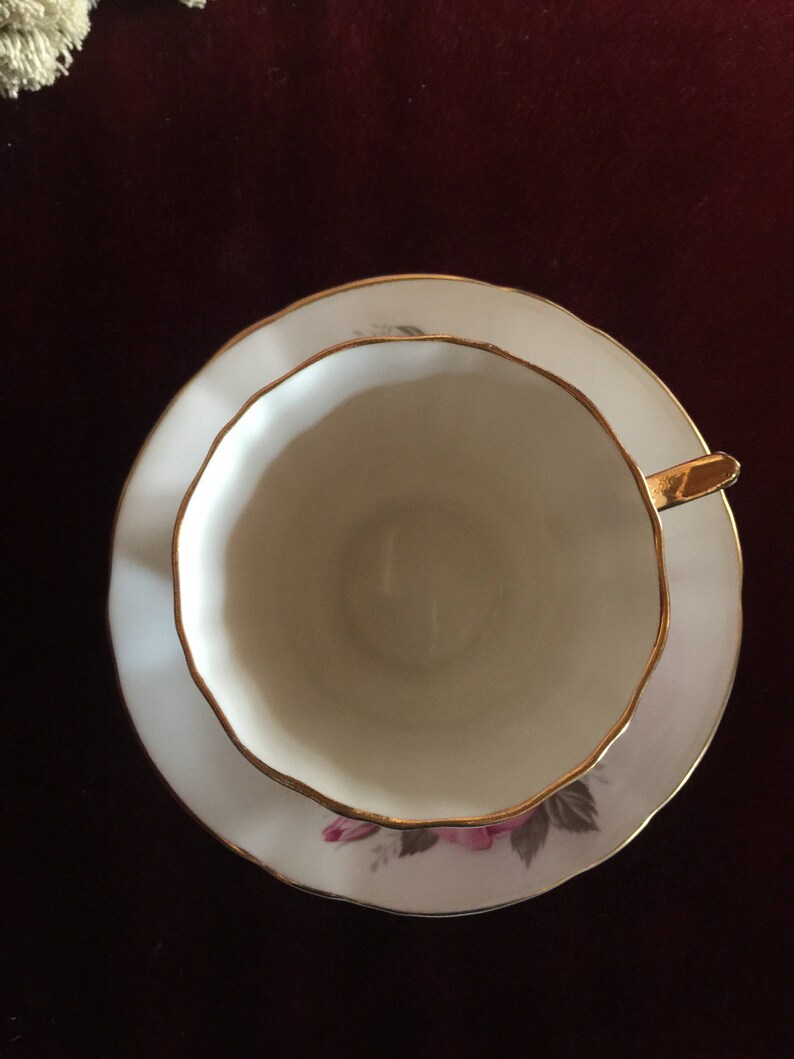 Country English Cottage Rose Bone China Royal London Teacup and Saucer ...