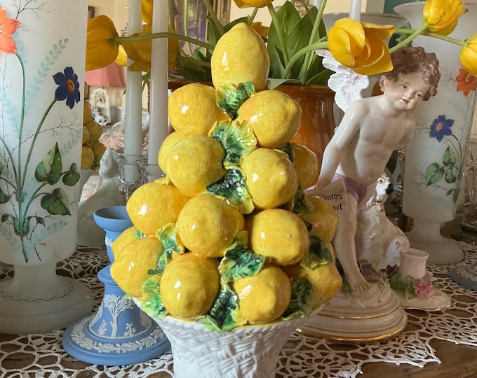 European Country Italian Pottery Lemon Topiary Tree Centerpiece - Etsy