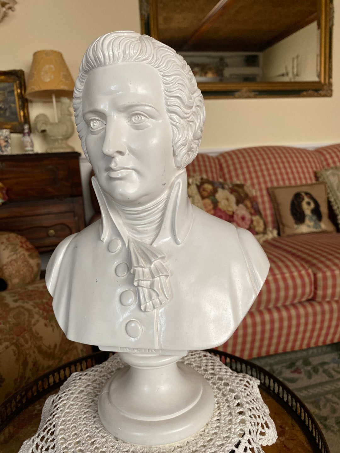 Chalkware Sculpture Musician Mozart Bust - Etsy