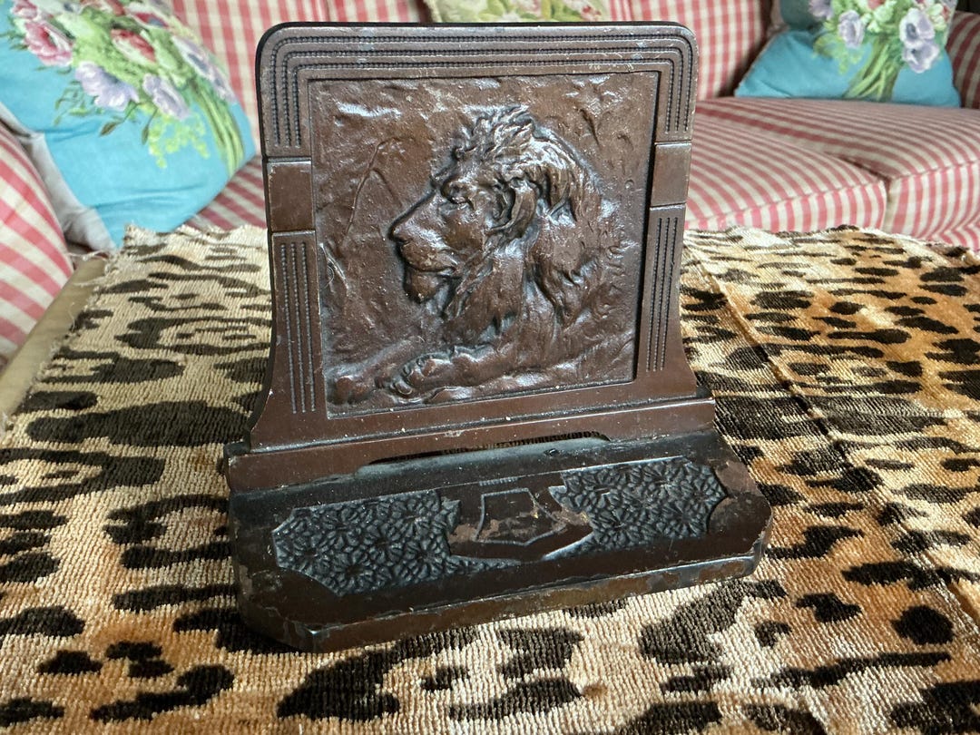 Whimscal Cast Art Deco Judd Mfg. Co Metal Lion Bookend - Etsy