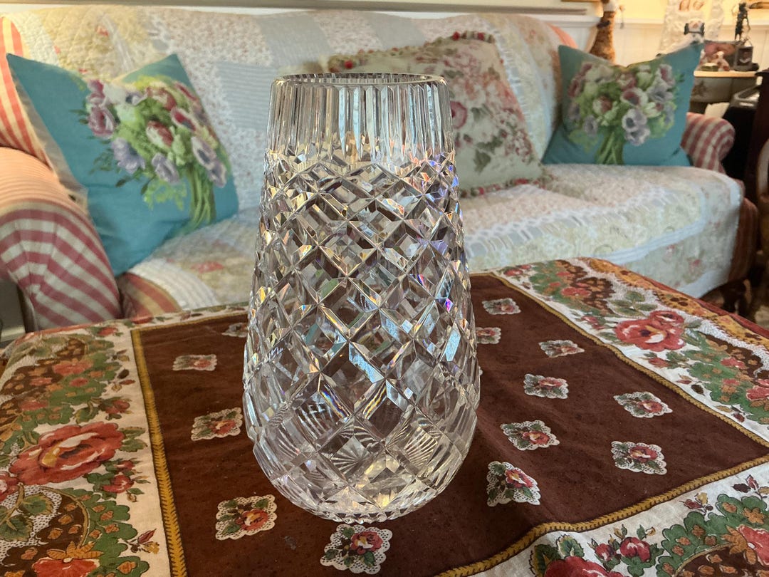 Waterford Crystal Classic Criss Cross Killeen Vase - Etsy