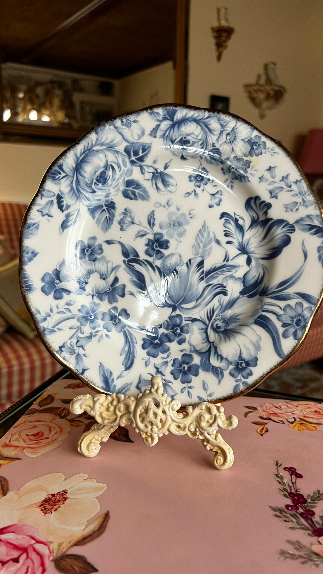 English Country Royal Albert Blue Paradise Plate - Etsy