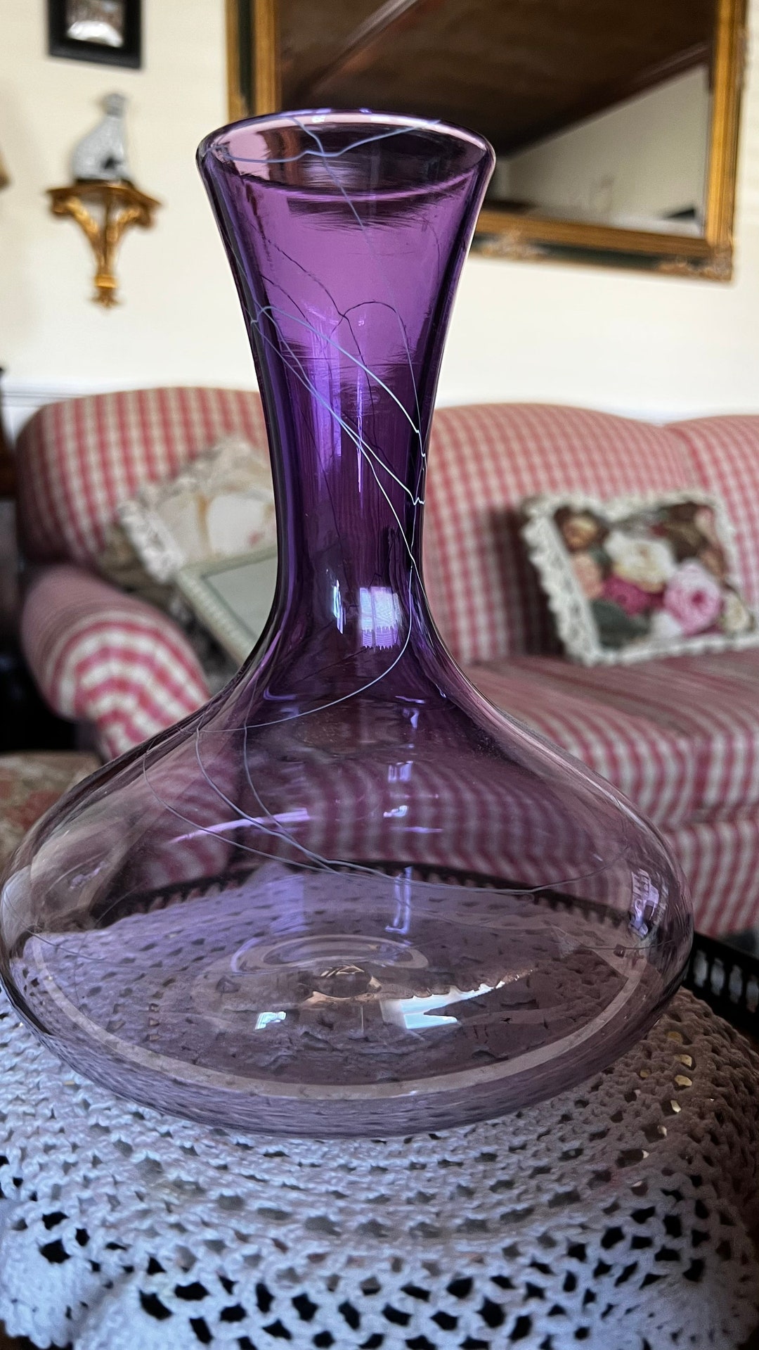 Americana Joseph Webster Art Glass Vase - Etsy